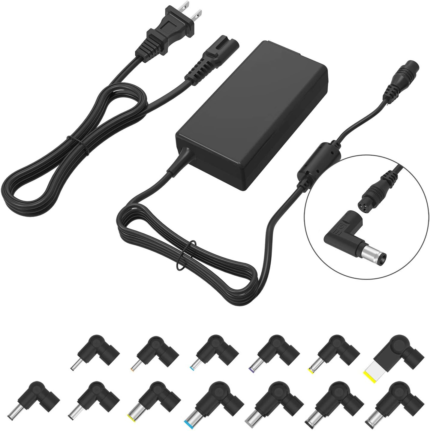 Portable Universal Laptop Charger 70W Multi Tips Silm Notebook AC ...