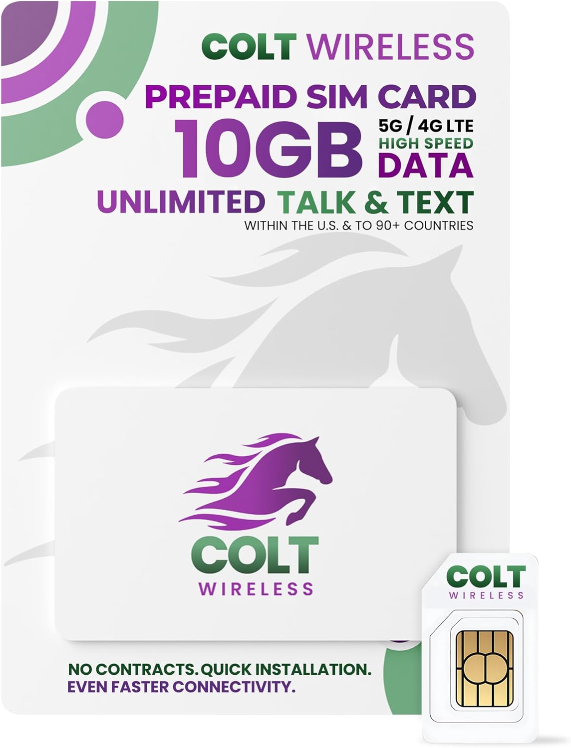 Amazon.com: Colt Wireless Prepaid Sim Card USA, 120 Day Prepaid Cell ...