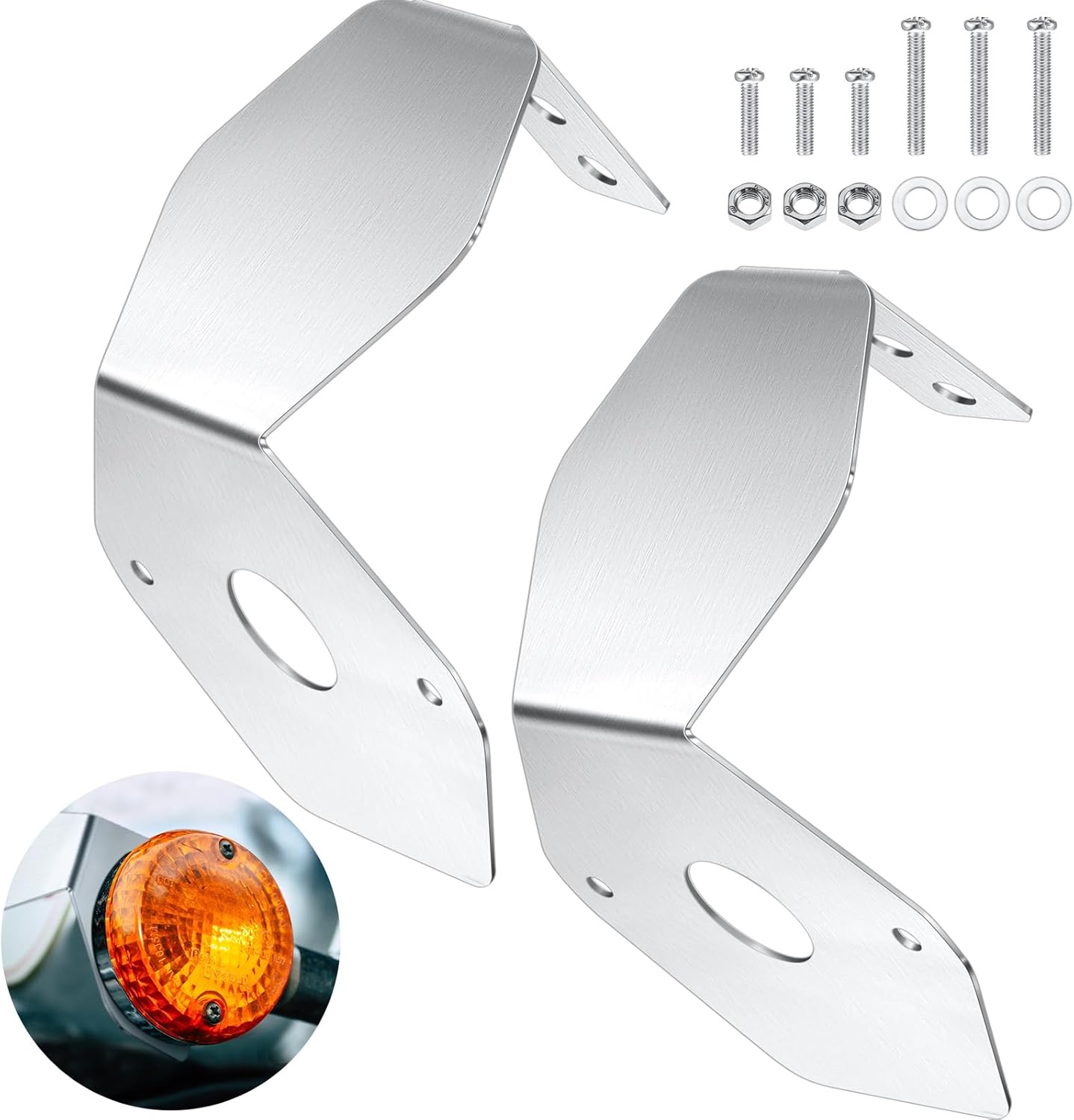 Amazon.com: Gisafai 2 Pcs Mirror Turn Signals Bracket Universal Fits ...