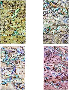 Amazon.com: SUPERFINDINGS 4 Sheets 4 Colors Abalone Shell Pattern Nail ...