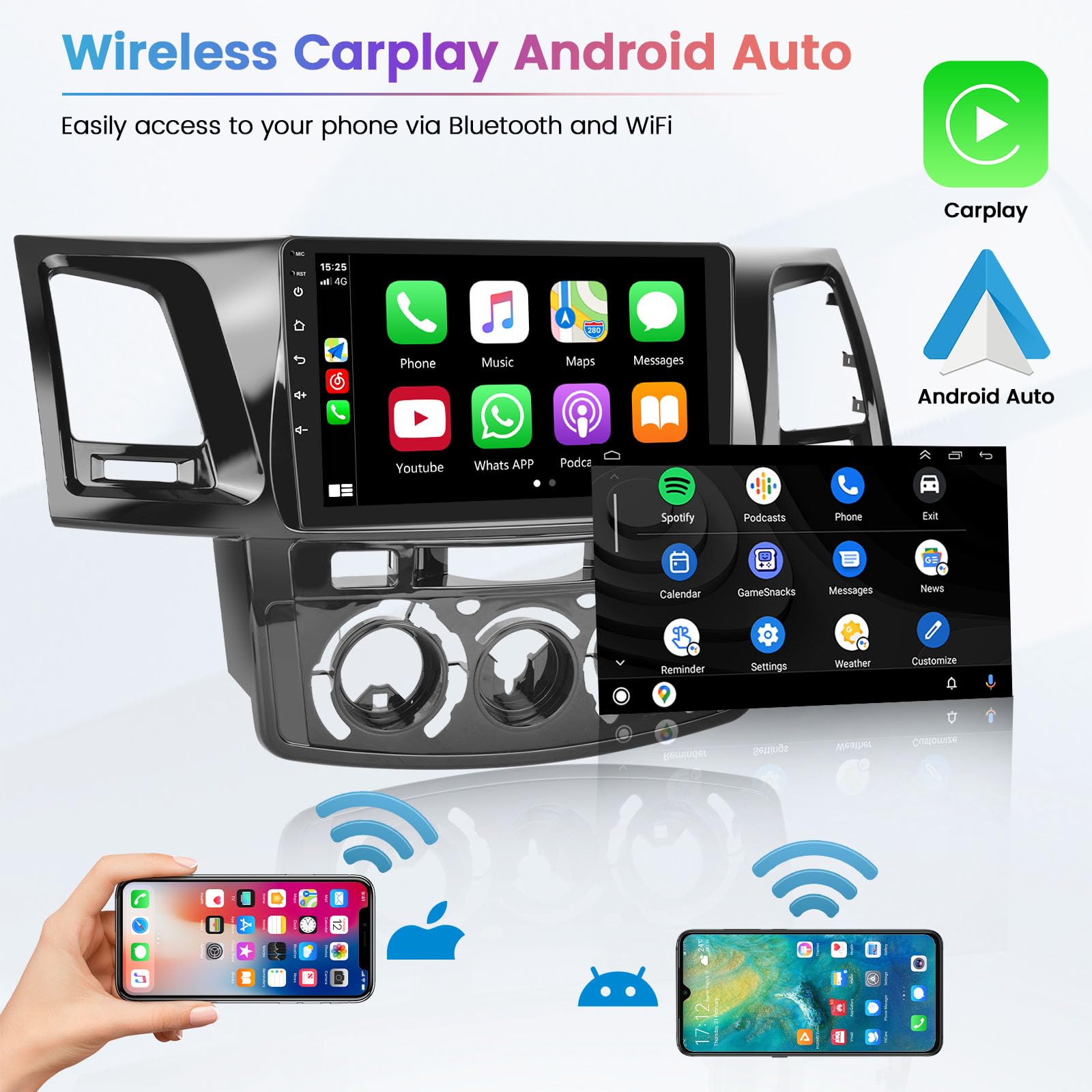 Snapklik.com : Hikity 2+64GB For Toyota Fortuner Hilux 2005-2014 ...