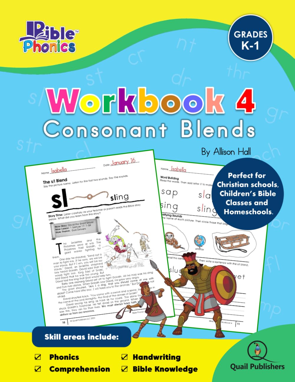 Bible Phonics Workbook 4: Hall, Allison C, Powell, Wayne: 9781737600800 ...