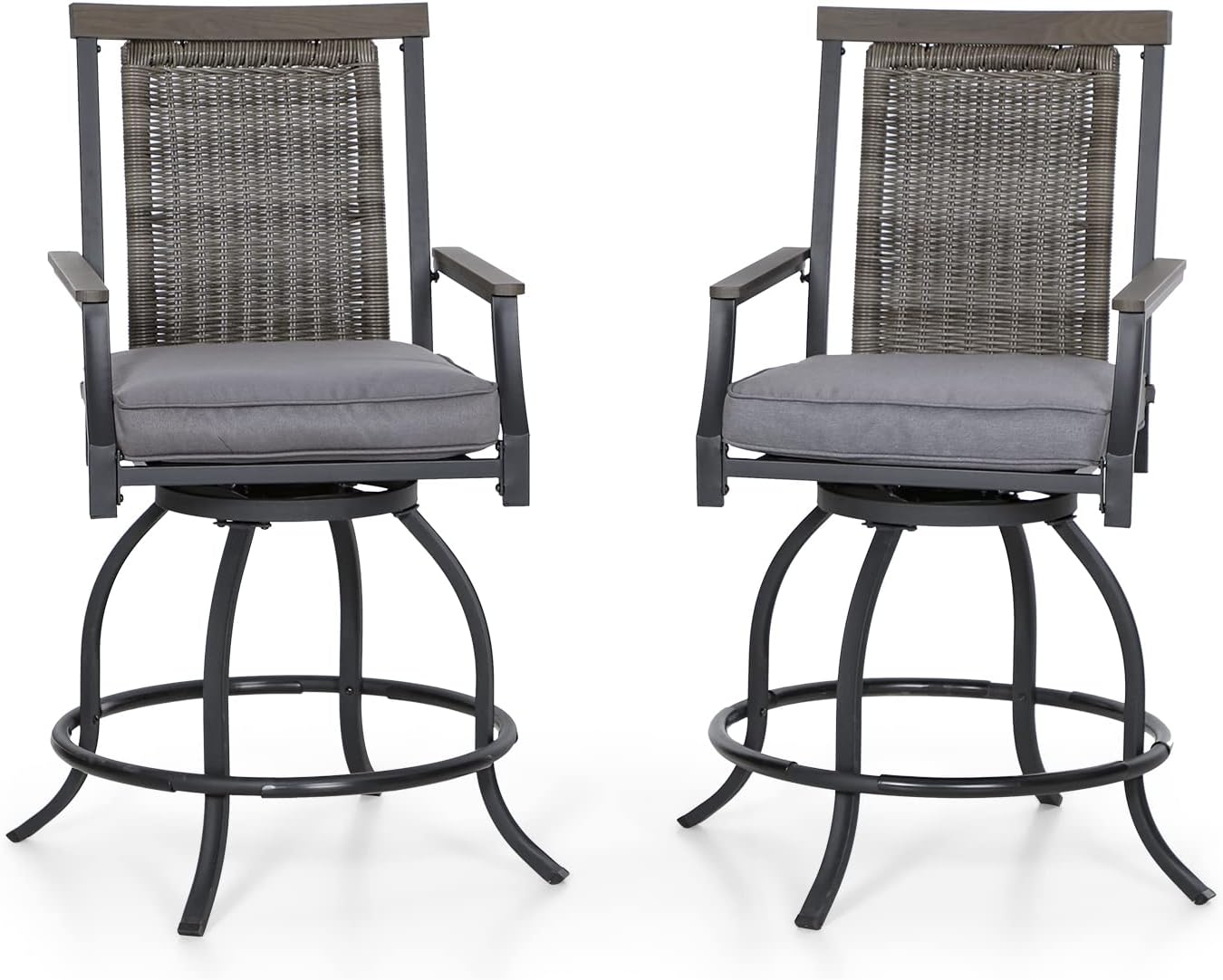 Amazon.com: Best Choice Products Set of 2 Swivel Barstools, Bar Height ...