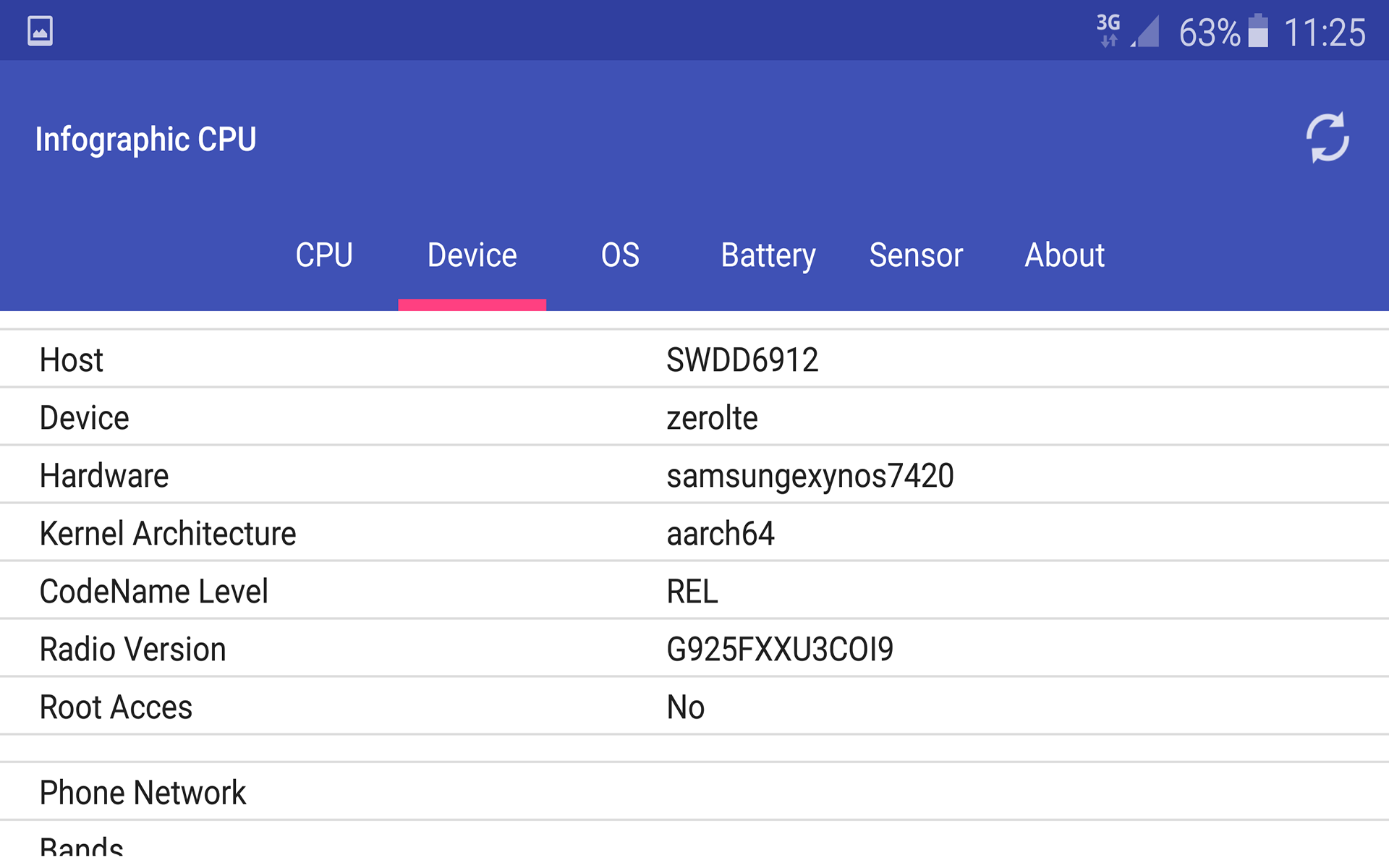 Infographic CPU : HW/SW Info - App on Amazon Appstore
