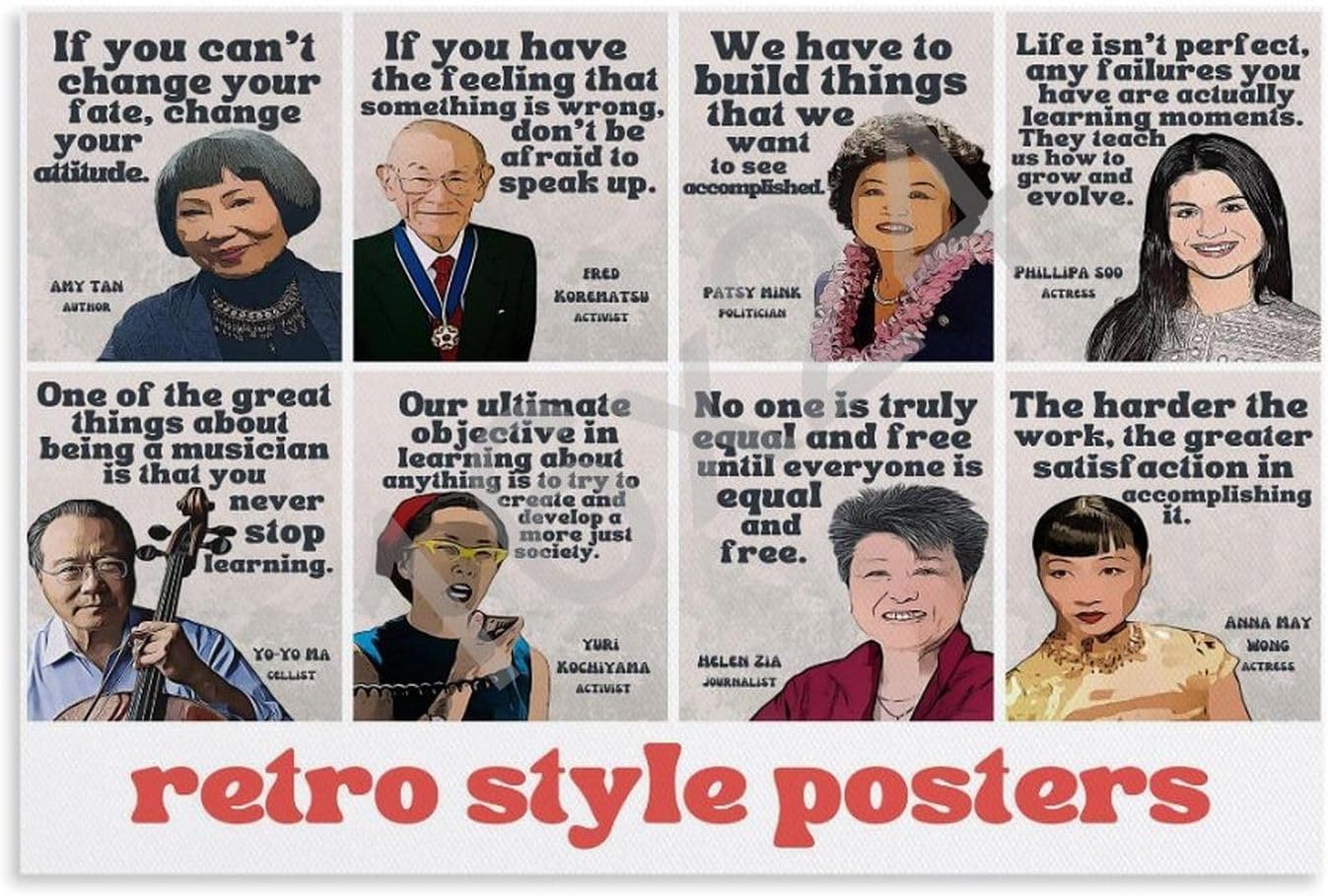 Amazon.com: FITLIN Asian American Leadership Poster AAPI Heritage Month ...