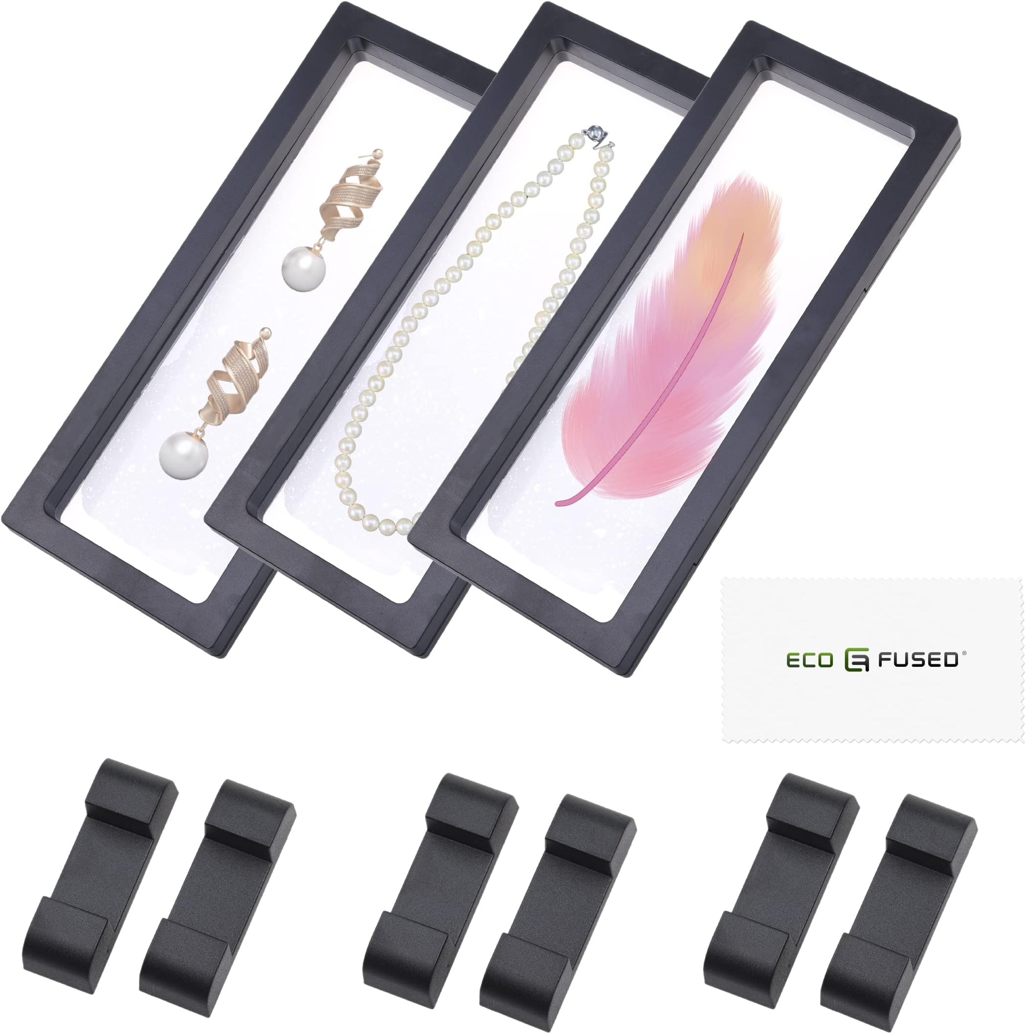 Amazon.com: Black 3D Floating Frame Display Set of 10 - Challenge Coin Holder & Floating Display ...