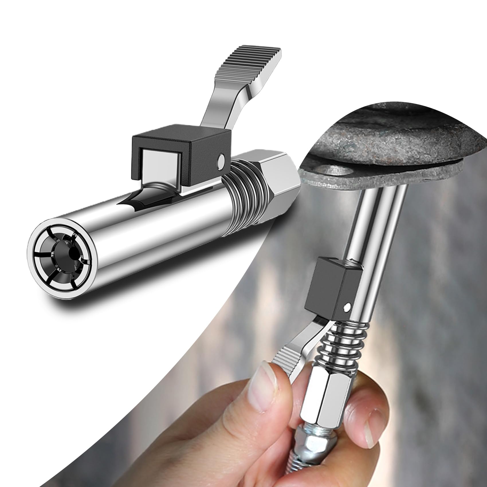 Amazon.com: ASUBHA Grease Gun Coupler, 12000 PSI High Pressure Coupler ...