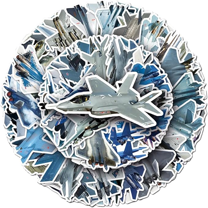 Amazon.com: Mekycro Fighter Jet Plane Sticker Pack 50 PCS, Military ...