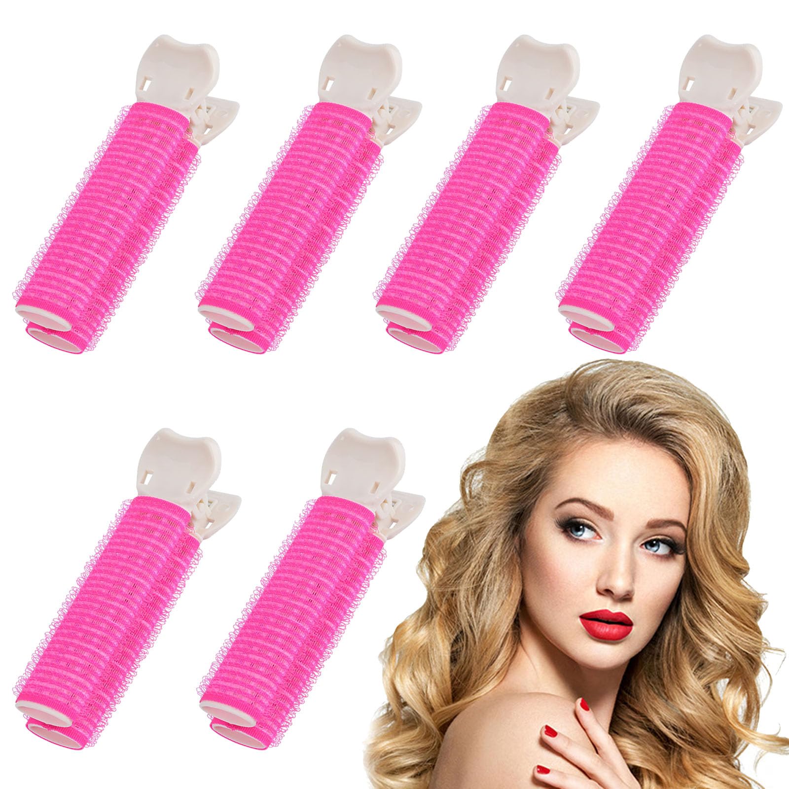 6Pcs Natural Fluffy Hair Volumizing Clip Useful Helpful Hair Curlers ...