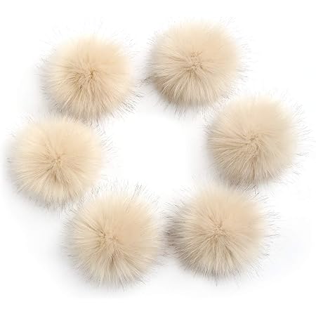 Amazon.com: SIQUK 20 Pieces Faux Fur Pom Pom DIY Faux Fox Fur Fluffy ...