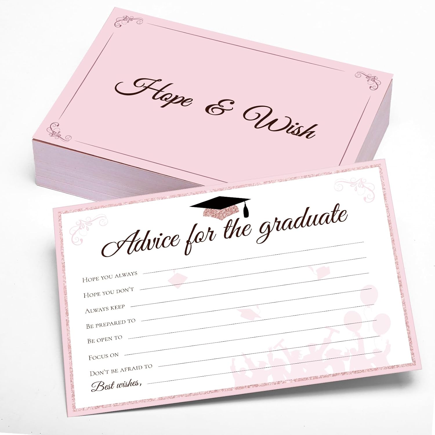Amazon.com: Trandraft 100 Pcs Graduation Advice Cards 4.2 x 6.2 Inch ...