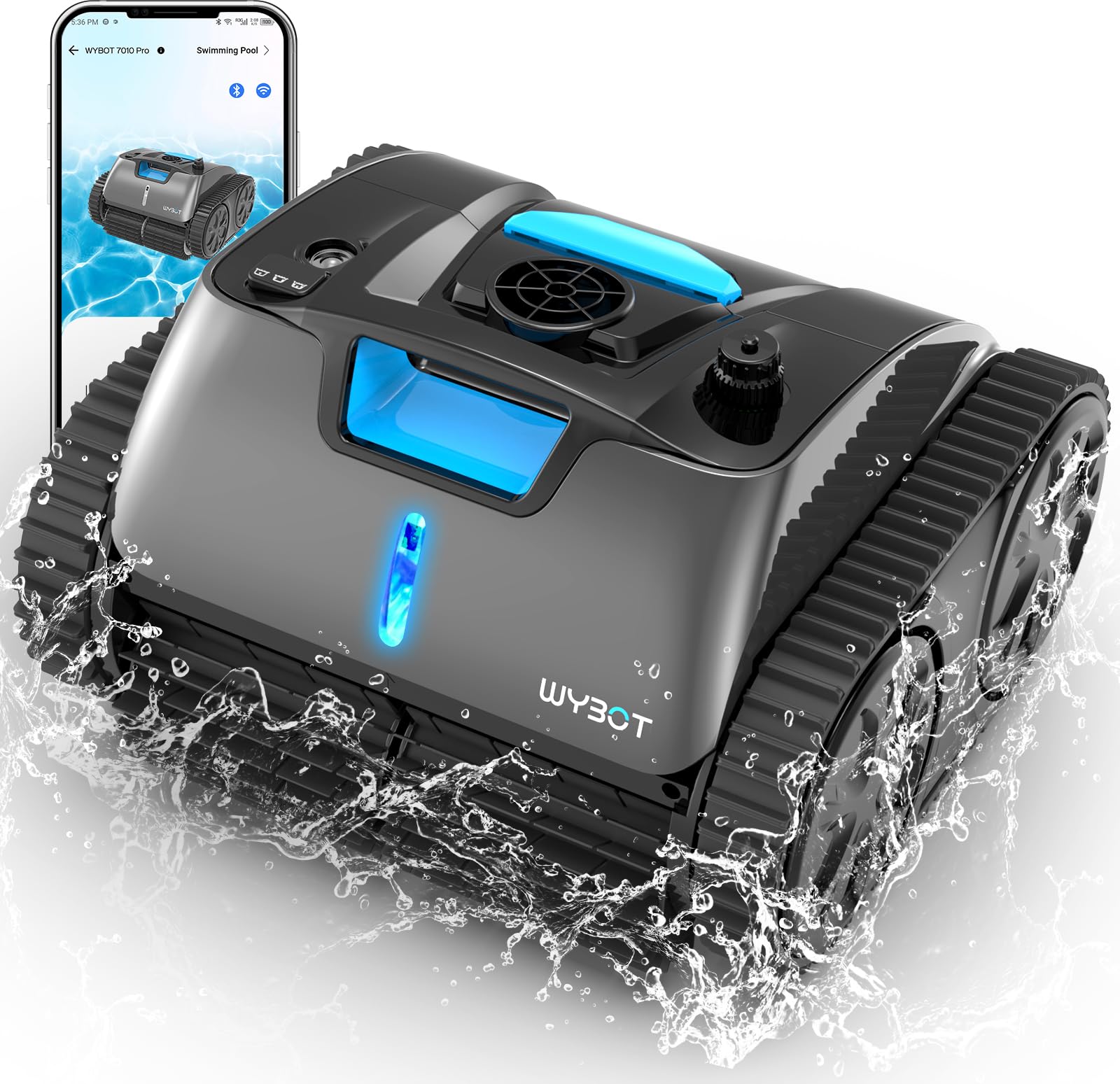 Amazon.com : (2024 New) WYBOT C1 Max Robotic Pool Vacuum with APP ...