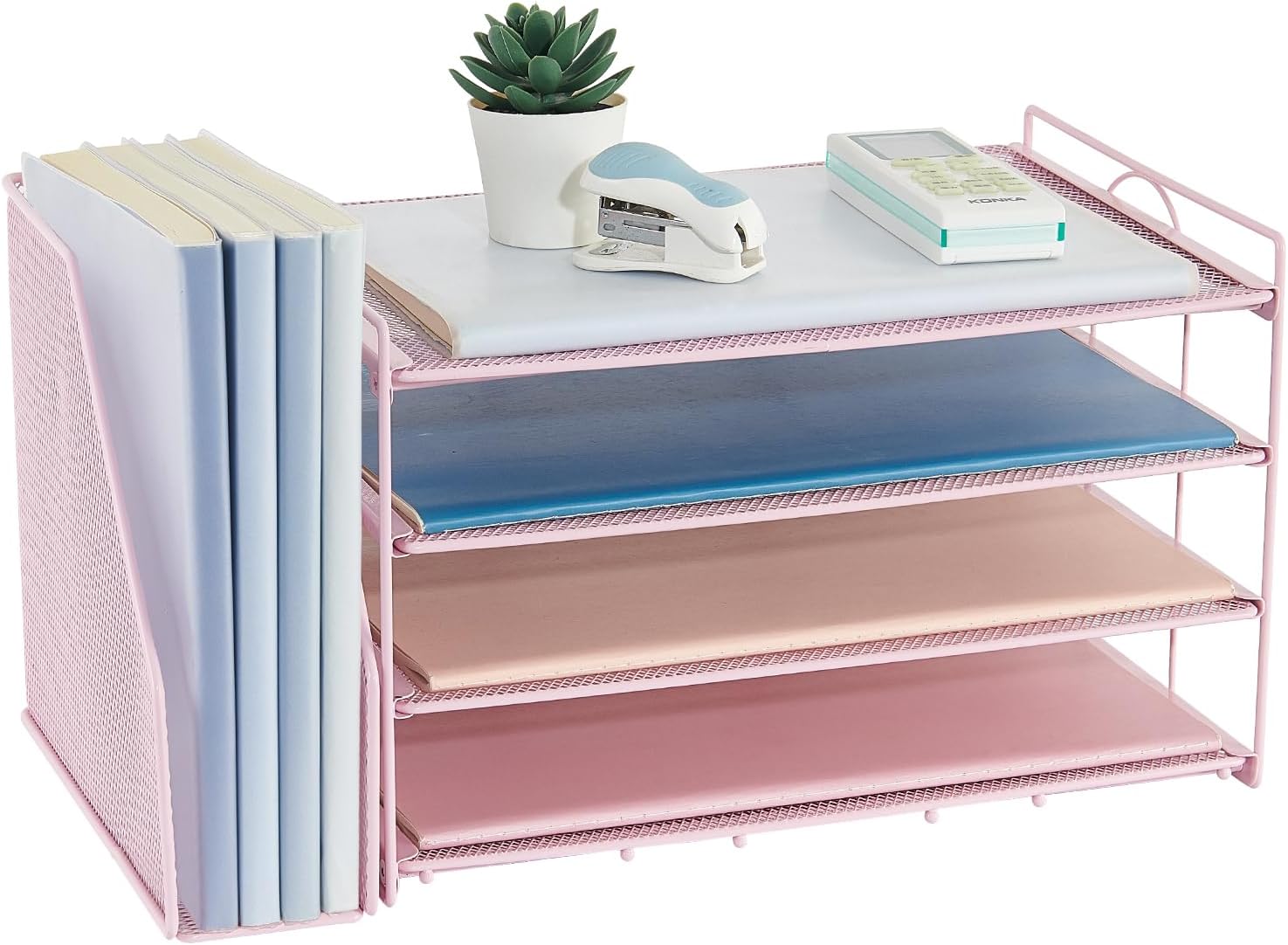 Amazon.com: LEKETREE Desk Organizers and Accessories, 5-Tier Paper ...