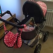 Molly Dolly Dolls Pram - Toy Pram With Adjustable Handle Height - Doll ...