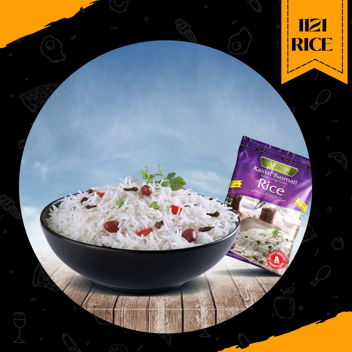 Anmol Basmati Kainat Rice 1121 Extra Long Premium Quality – Arroz ...