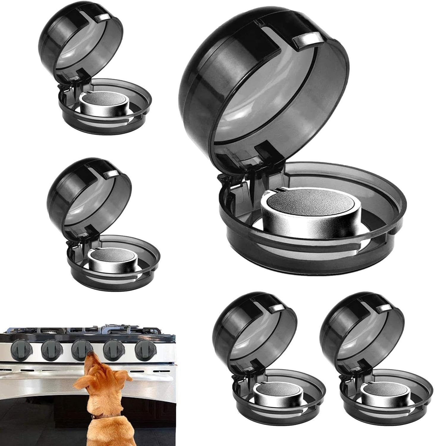 Child Proof Oven Knob Covers - 5 Pack Stove Knob Covers, Button Cover ...