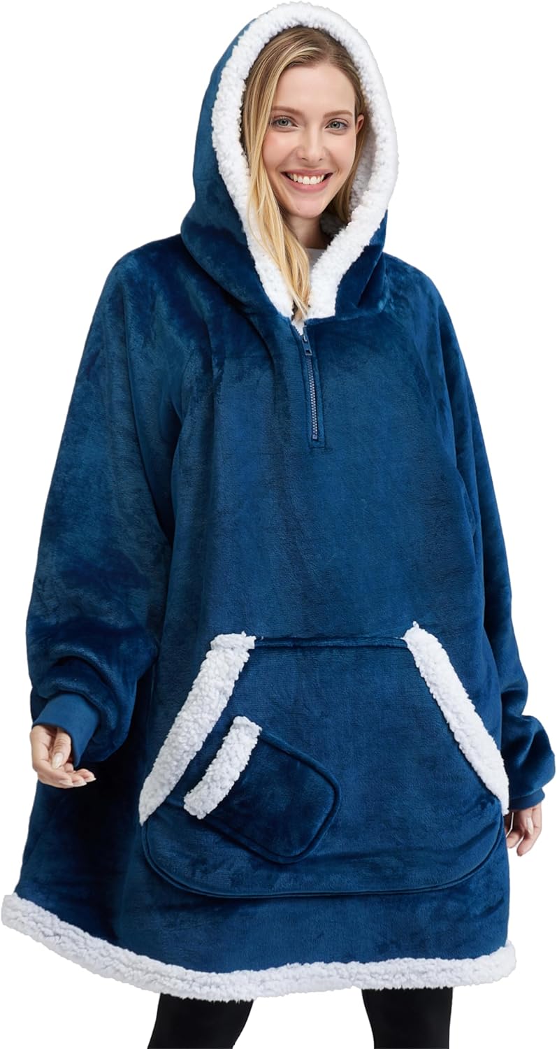 Amazon.com: Giggling Getup Wearable Blanket Hoodie for Women Men ...