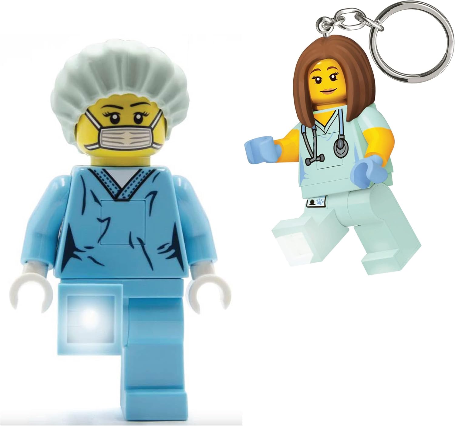 Amazon.com: Lego Iconic Nurse Keychain Light & Surgeon Torch Bundle ...