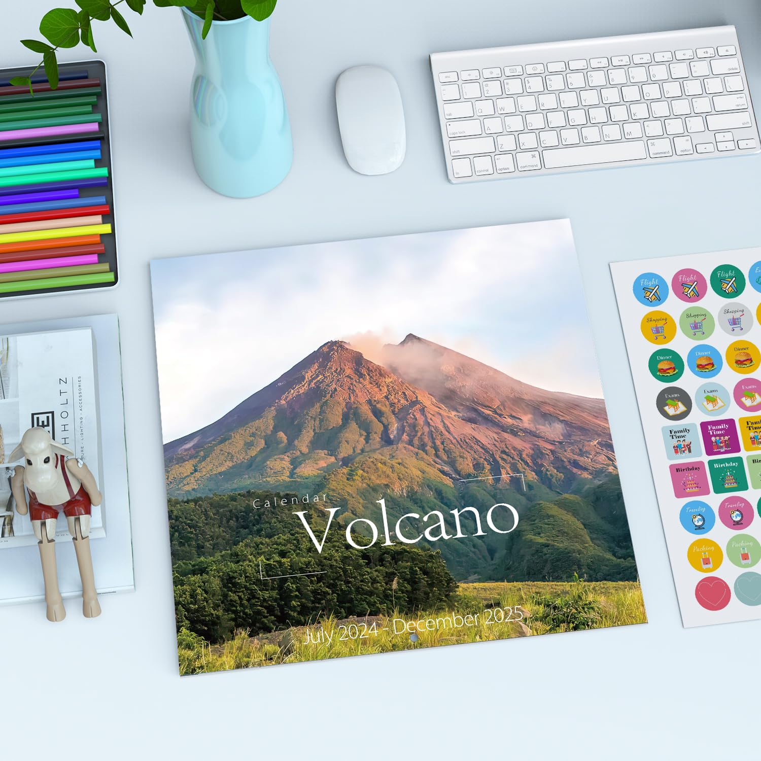 Snapklik.com : 18 Month Calendar July 2025, Volcano Wall Calendar July ...