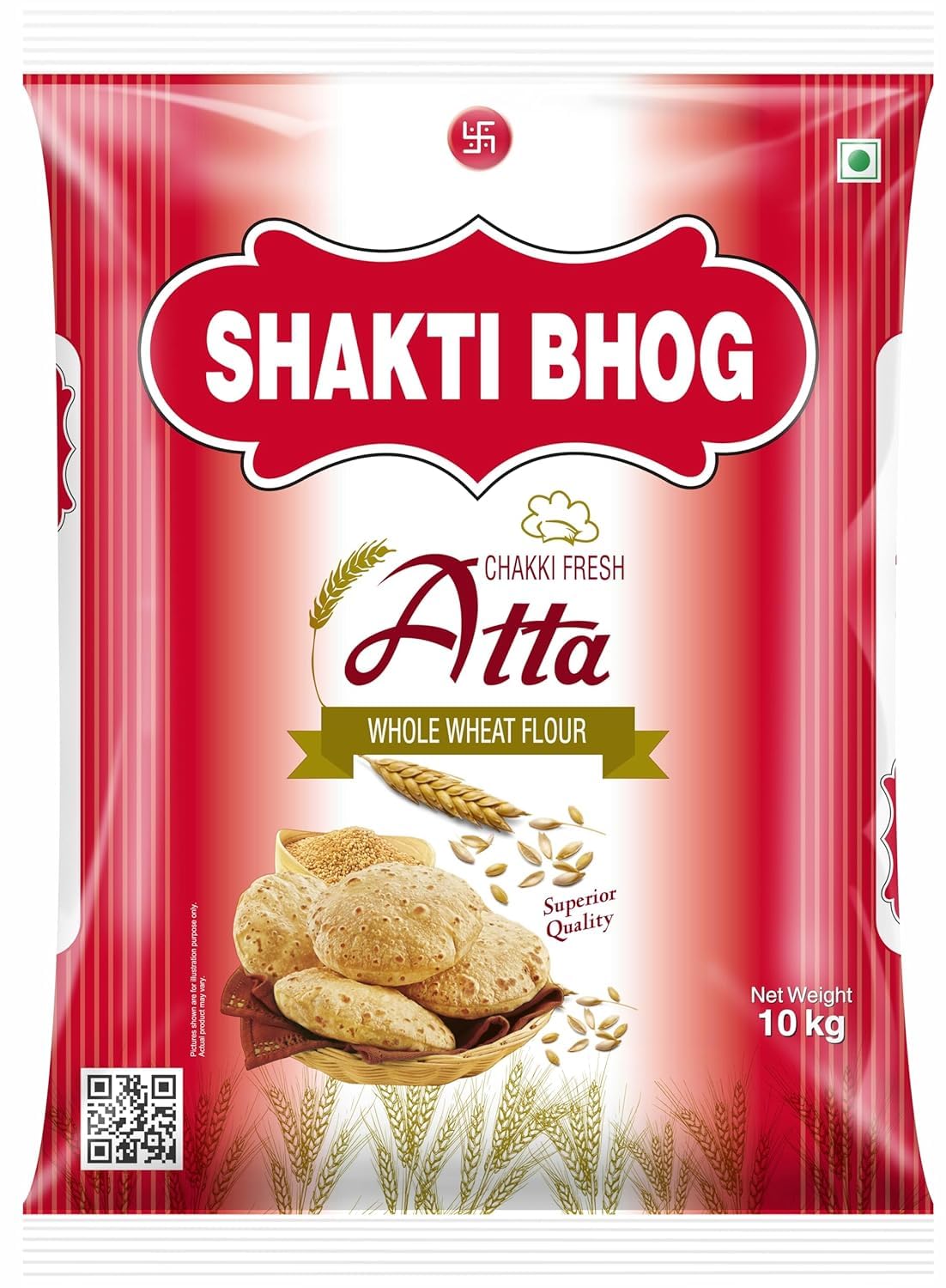 Shakti Bhog Chakki Fresh Atta Whole Wheat Flour 100% Atta 0% Maida 10 ...