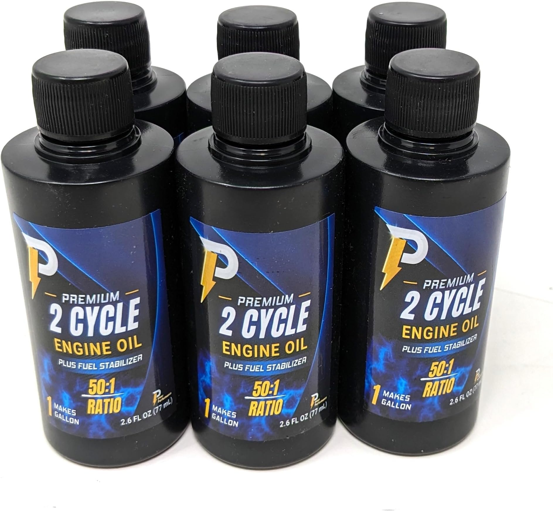 Amazon.com: Power Performance 6-Pack Premium 2-Cycle Oil 2.6oz Bottles ...