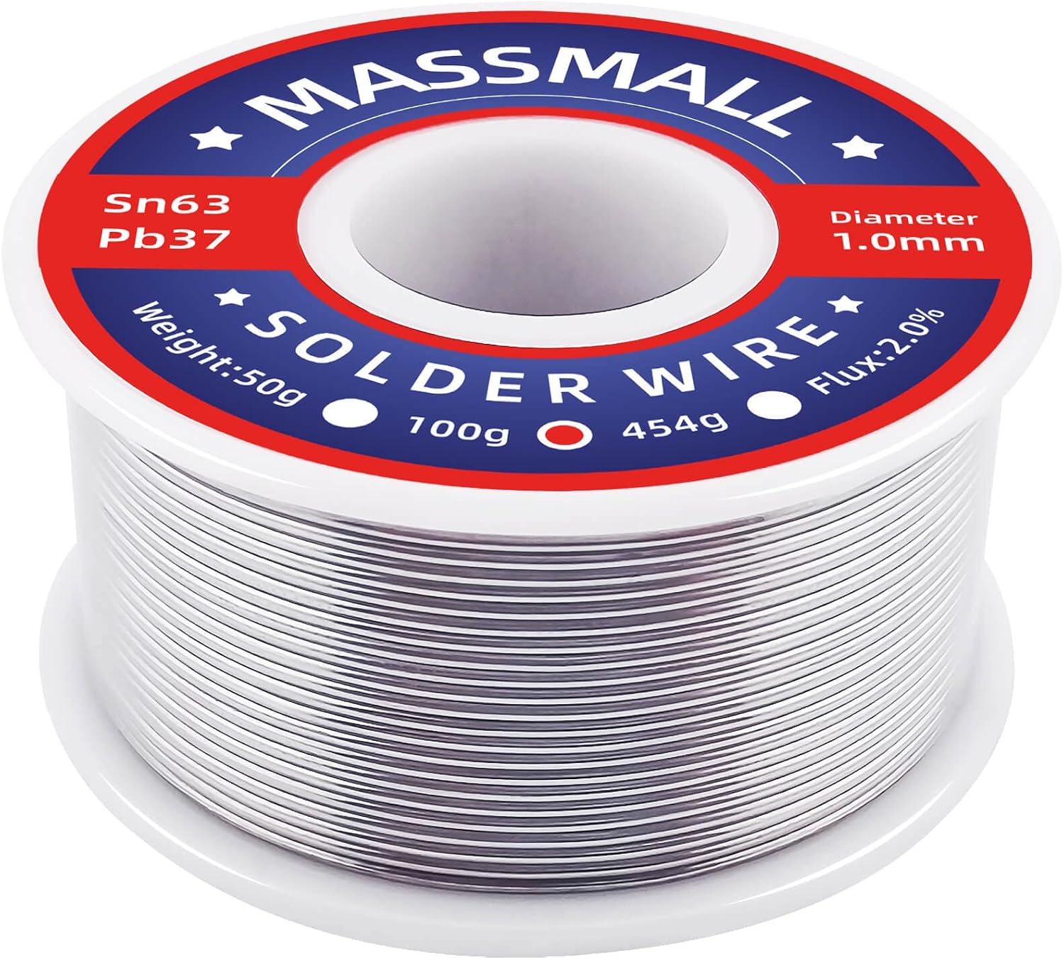 massmall Sn63 Pb37 Tin Lead Rosin Core Solder Wire for Electrical ...