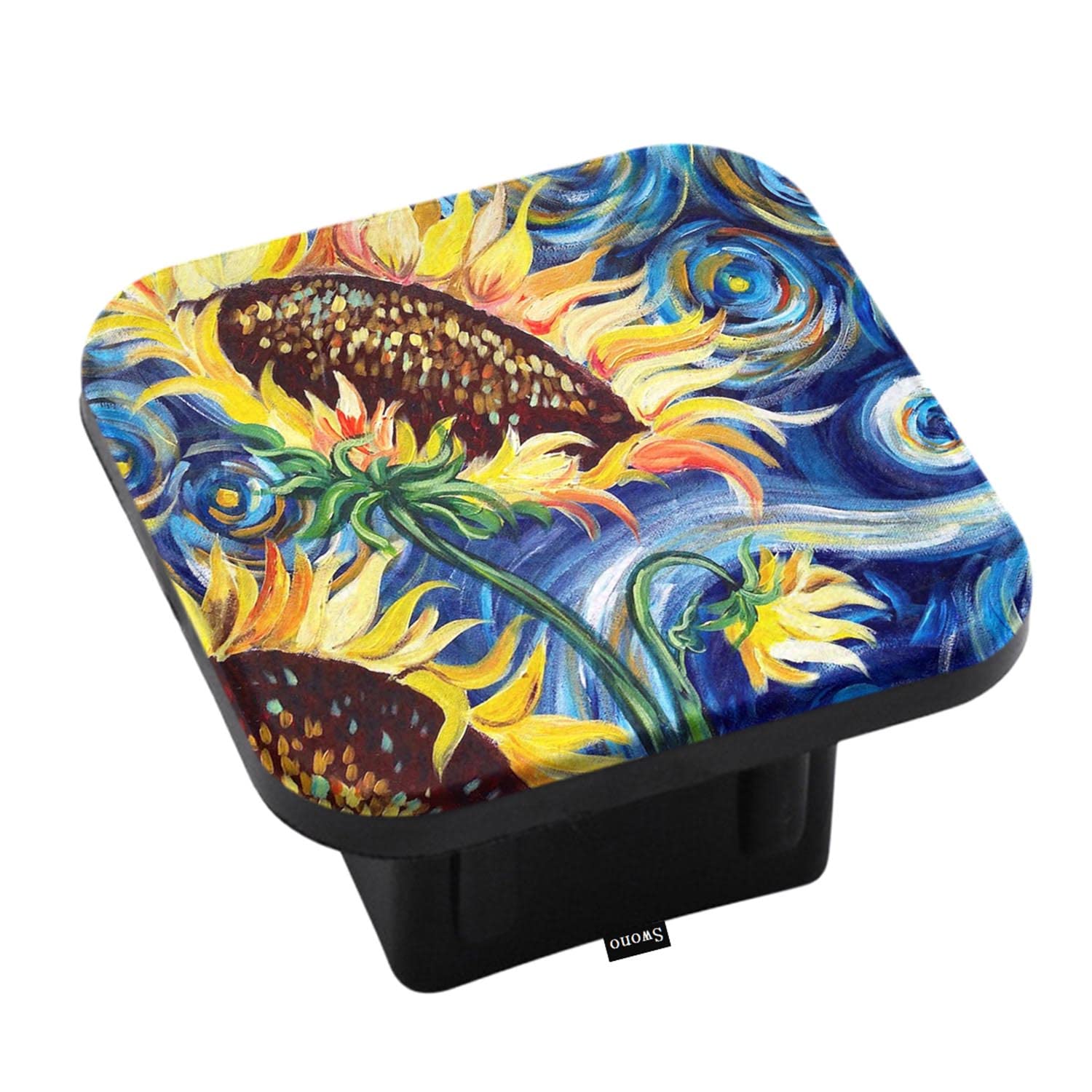 Amazon.com: Swono 2" Hitch Cover Sunflowers, Starry Night Sunflower ...