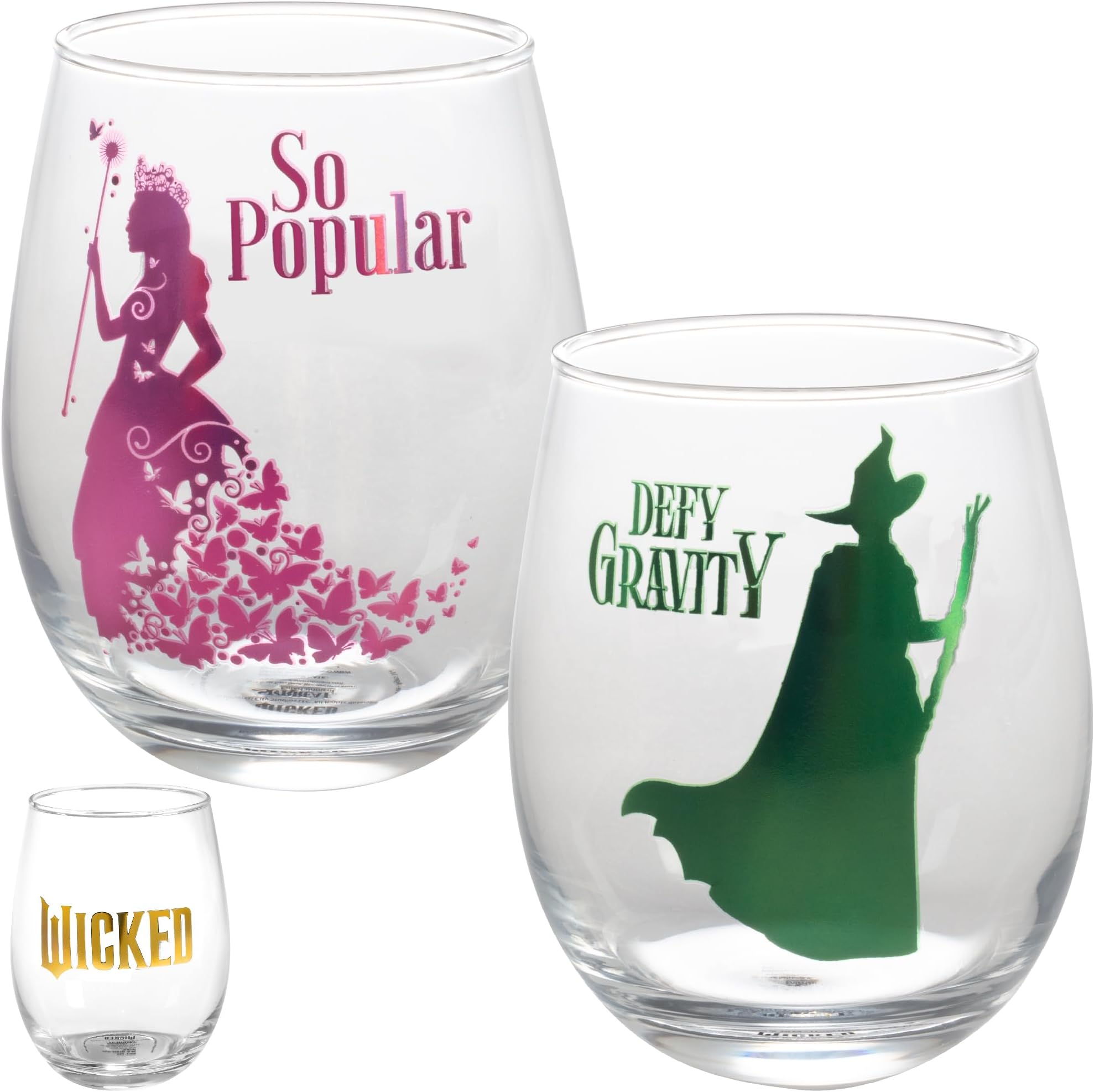 Amazon.com | Dragon Glassware x Wicked Wine Glasses - 18 oz Crystal Wine Glass Set of 2 - Unique ...