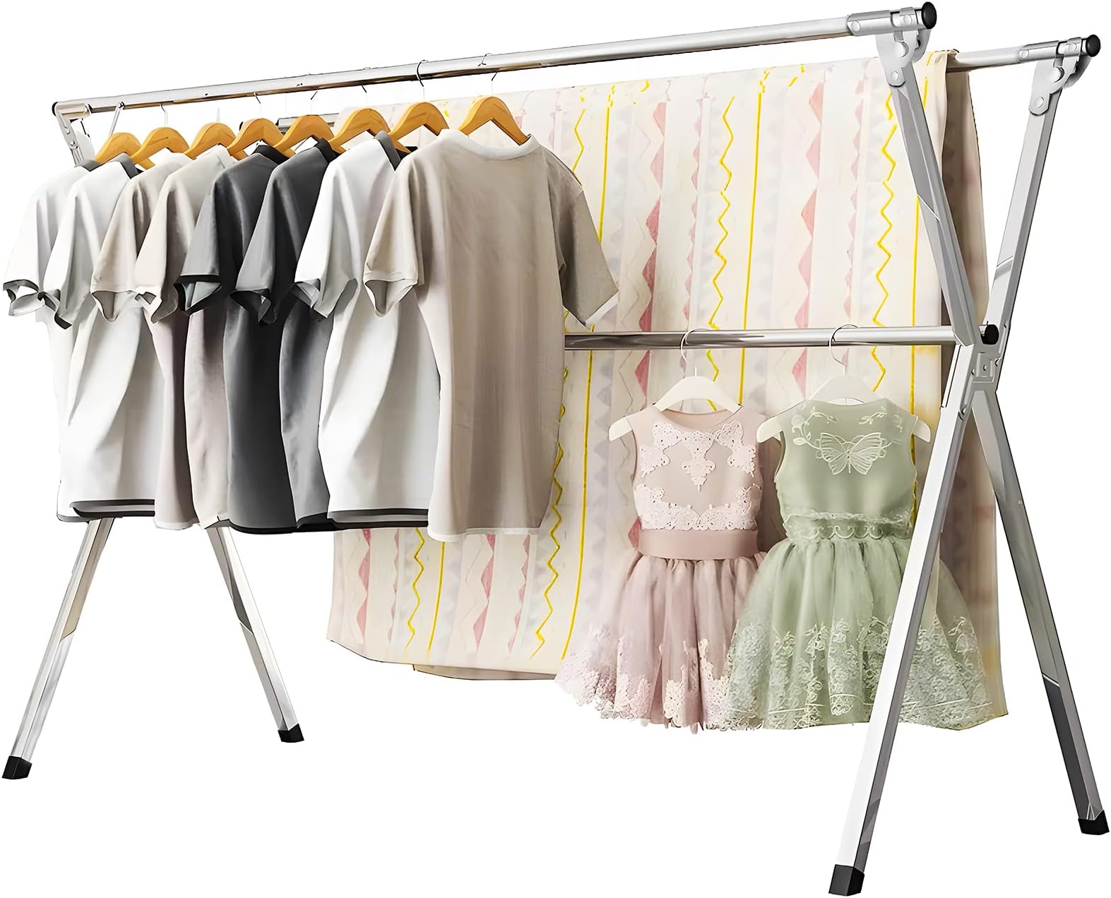 Amazon.com: Daytek Portable A-Frame Clothesline, 72 Feet Drying Space ...