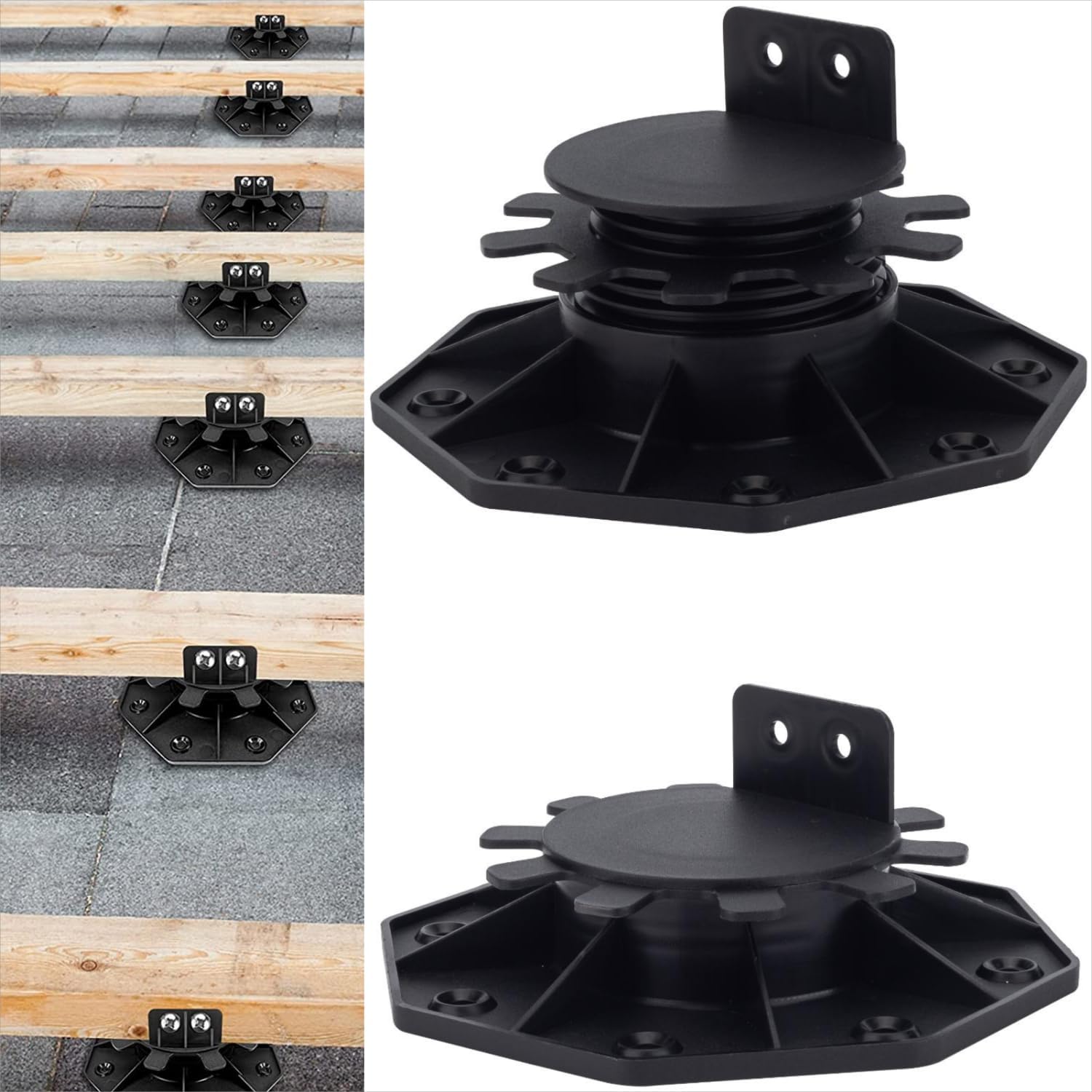 Pylex Deck Support Bracket, Black (4"x4") - Amazon.com
