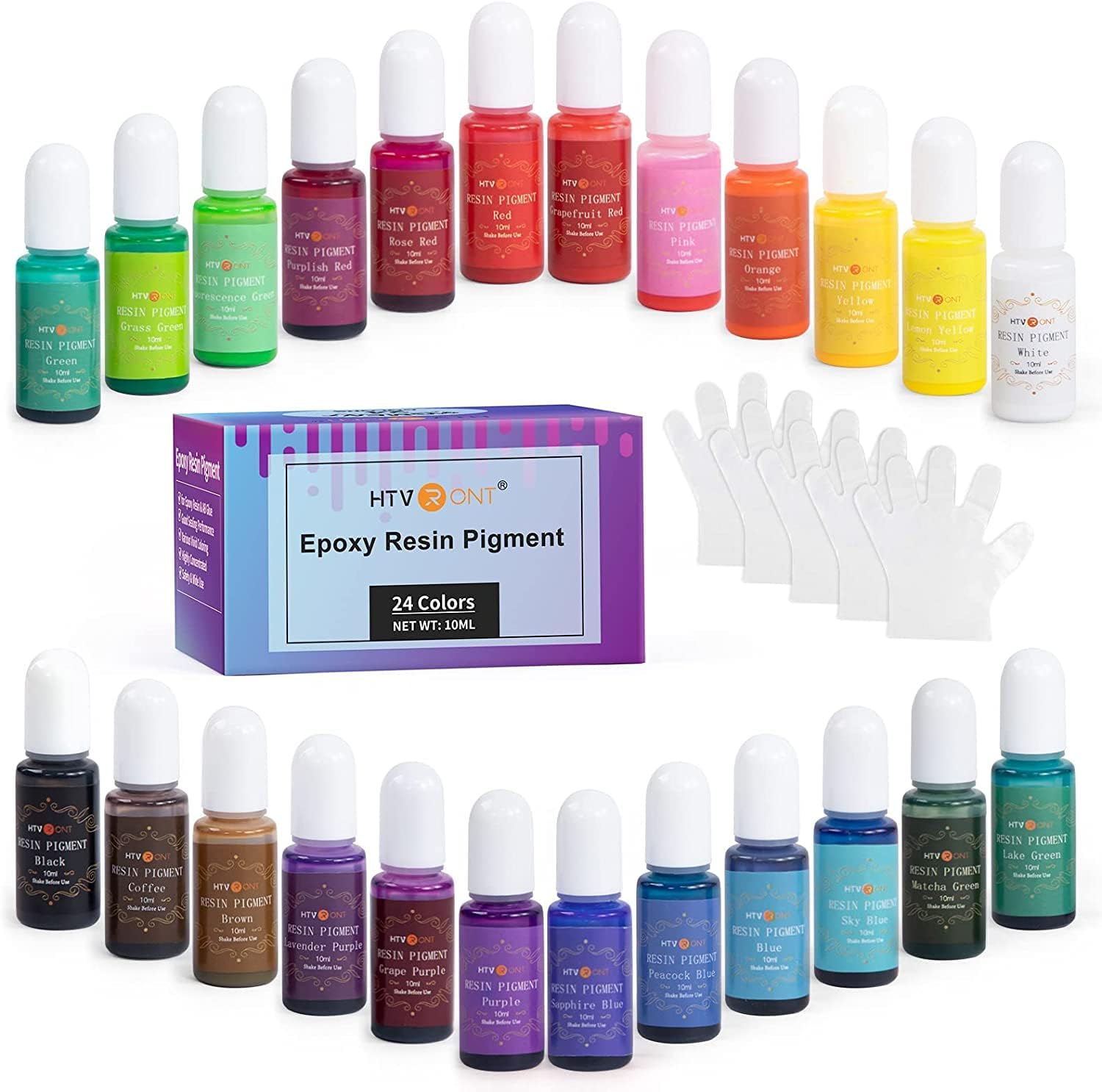 Epoxy Resin Dye - 24 Colors Liquid Translucent Epoxy Resin Colorant ...