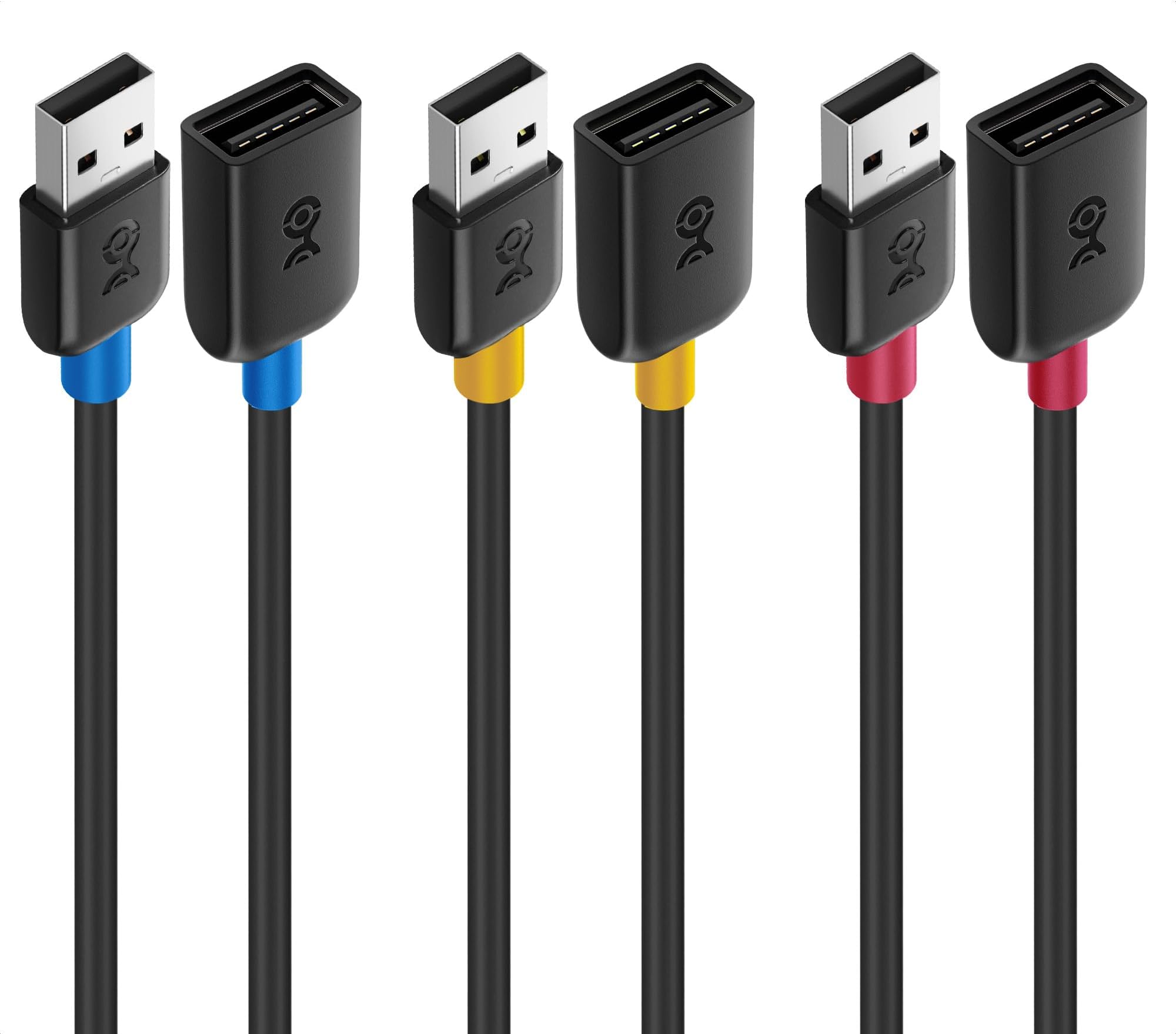 Cable Matters Lot de 3 câbles d'extension USB vers USB courts de 0,9 m (câble d'extension USB ...
