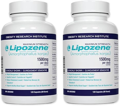Lipozene Weight Loss Pills (2 Bottles with 120 Capsules Mega Bottle ...