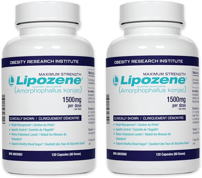 Lipozene Weight Loss Pills (2 Bottles with 120 Capsules Mega Bottle ...