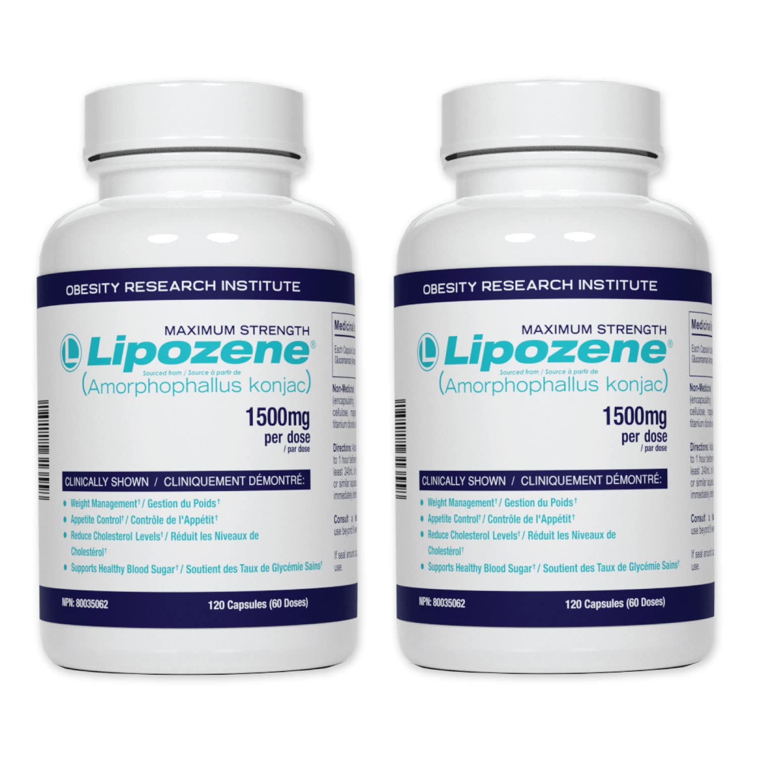 Lipozene Weight Loss Pills (2 Bottles with 120 Capsules Mega Bottle ...