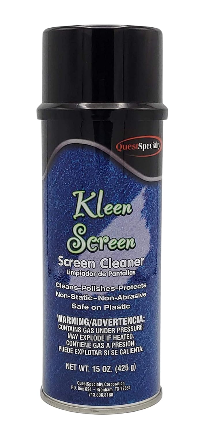 Quest Specialty KLEEN SCREEN Screen Cleaner, 15 oz. can, 1 count, Blue ...