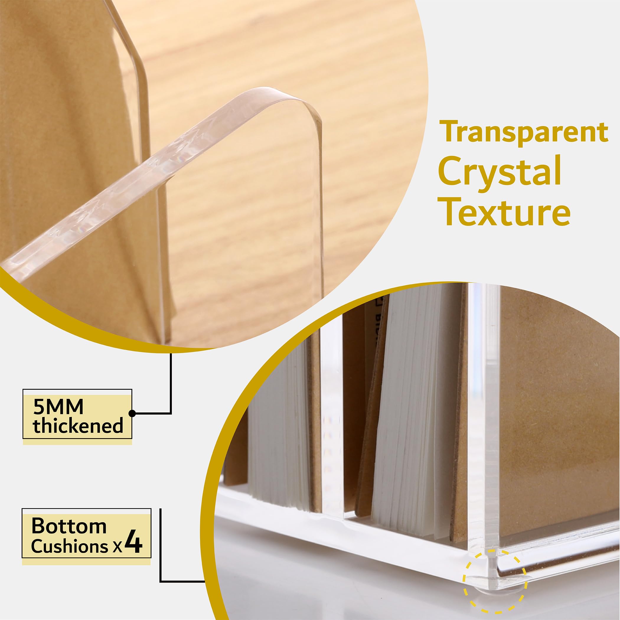 Snapklik.com : Acrylic Mail File Organizer Sorters For Desk, 3 Upright ...