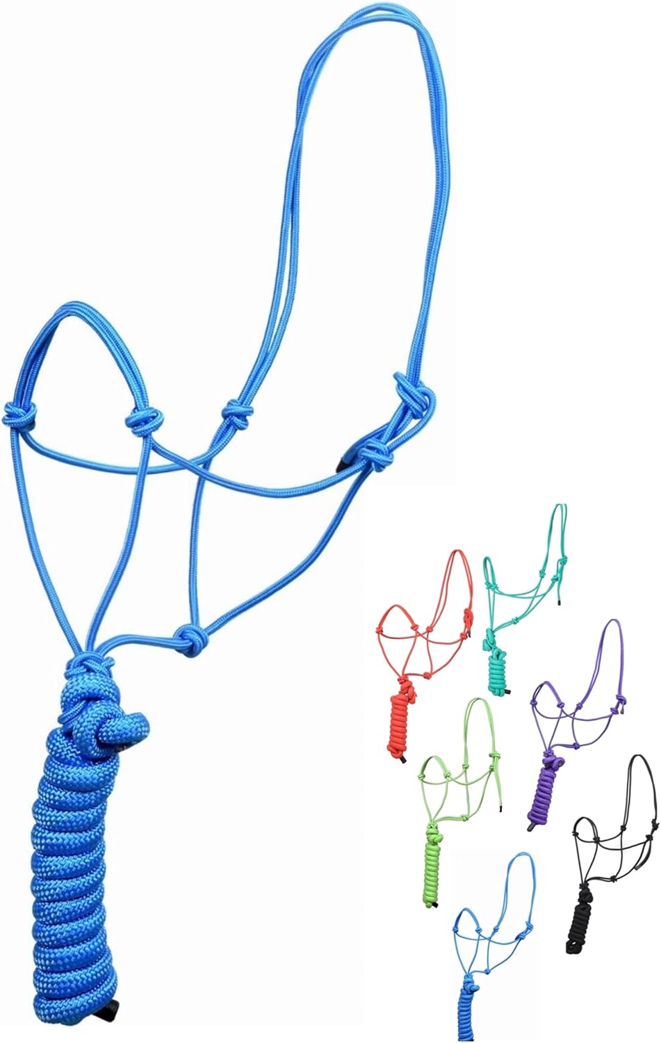Amazon.com: Rope Halters for Horses with 8ft Lead, 4 Knot Training ...