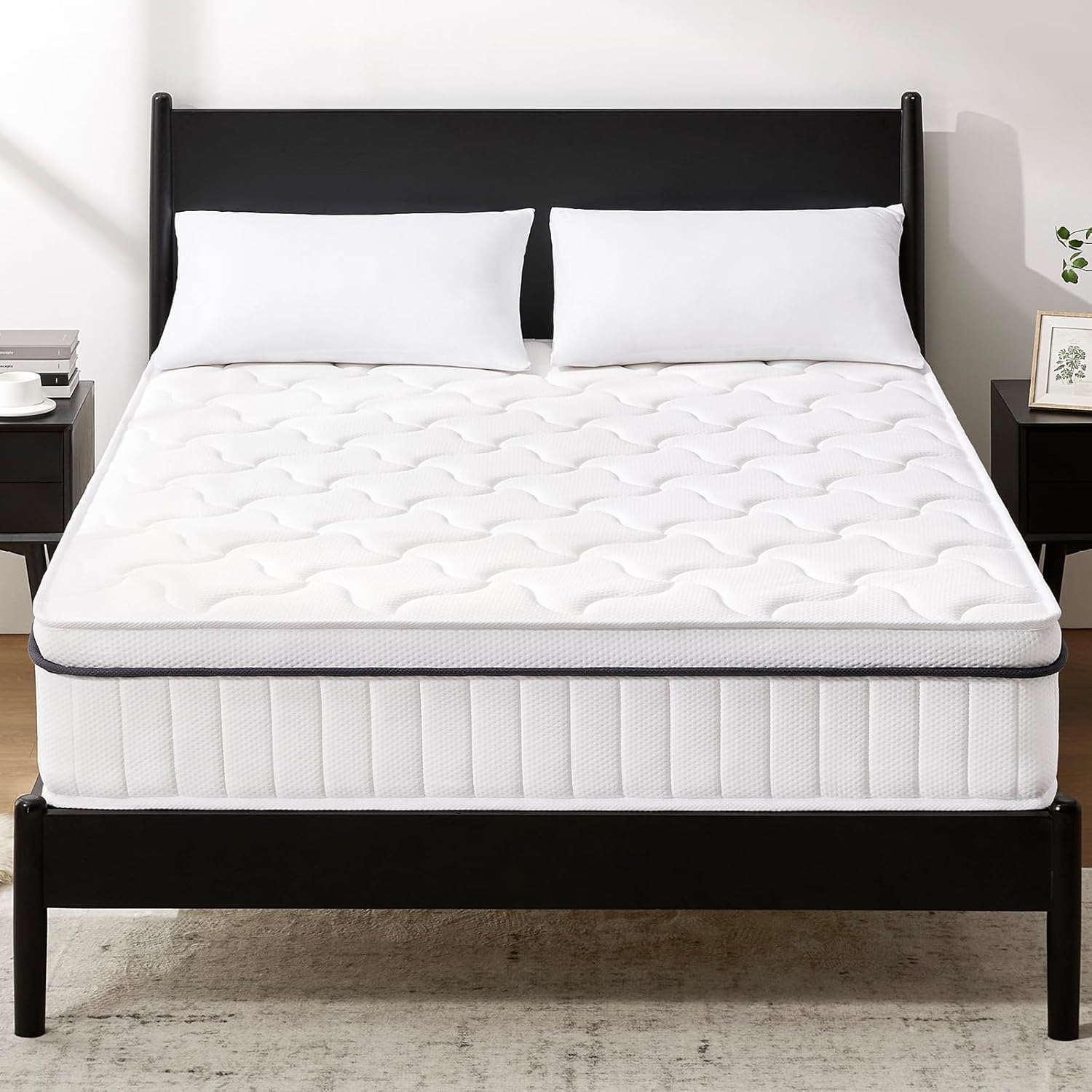 Amazon.com: Queen Mattress 12 Inch Medium Firm Hybrid Mattress - Medium ...