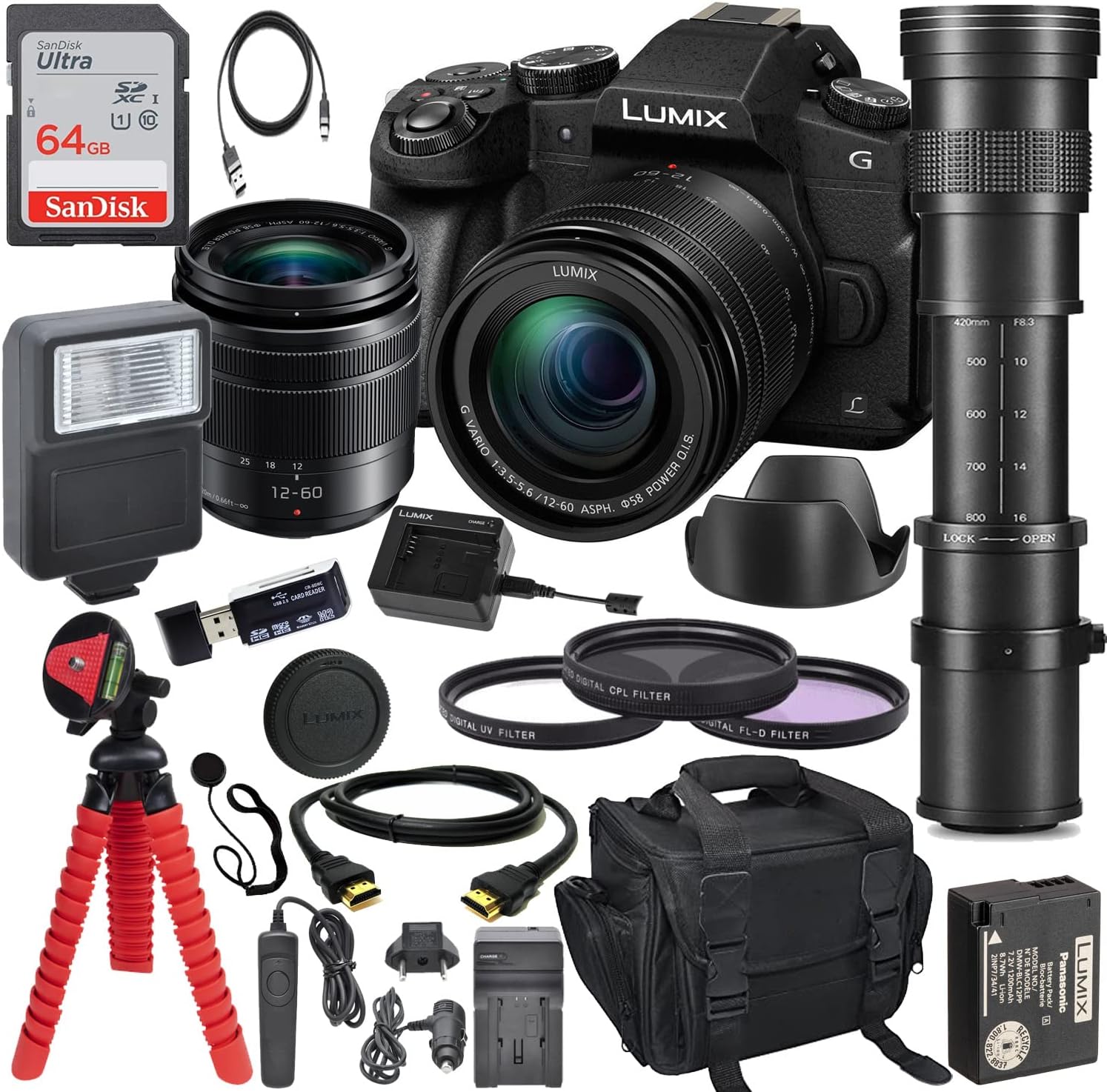 Amazon.com : Cardinal Camera Panasonic Lumix G85 Mirrorless Camera with ...