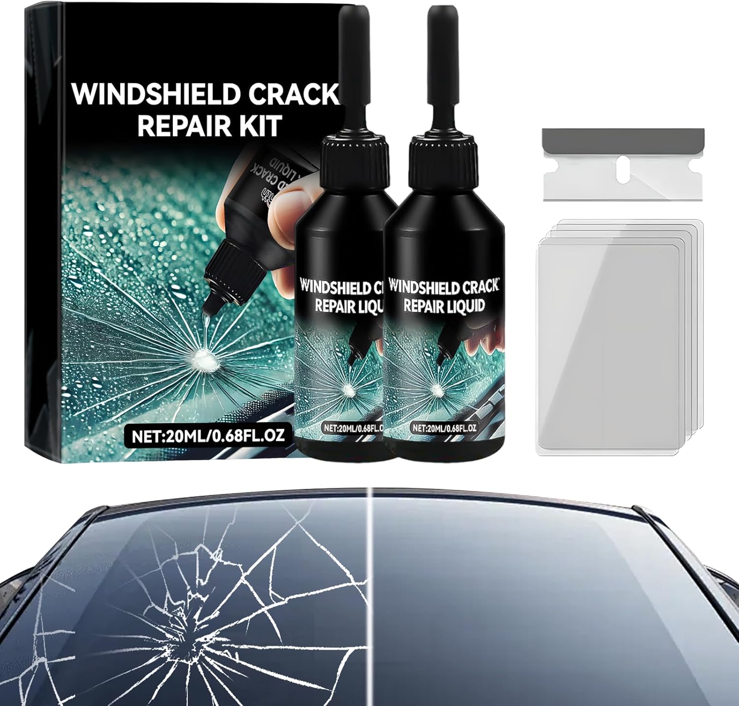 Amazon.com: Hknbj Windshield Crack Repair Kit, 2026 New Cracks Gone ...