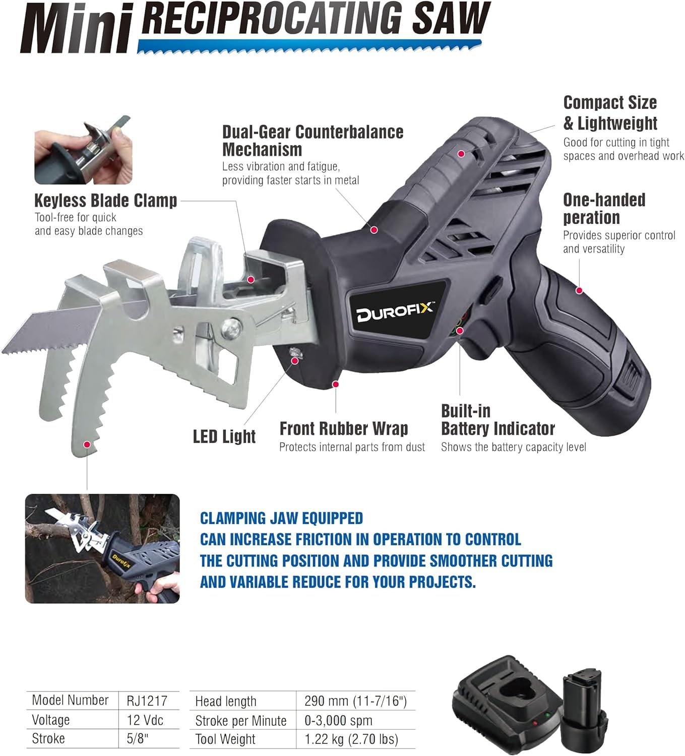 Snapklik.com : Durofix RJ1217-P2G G12 Series 12V Cordless Mini ...