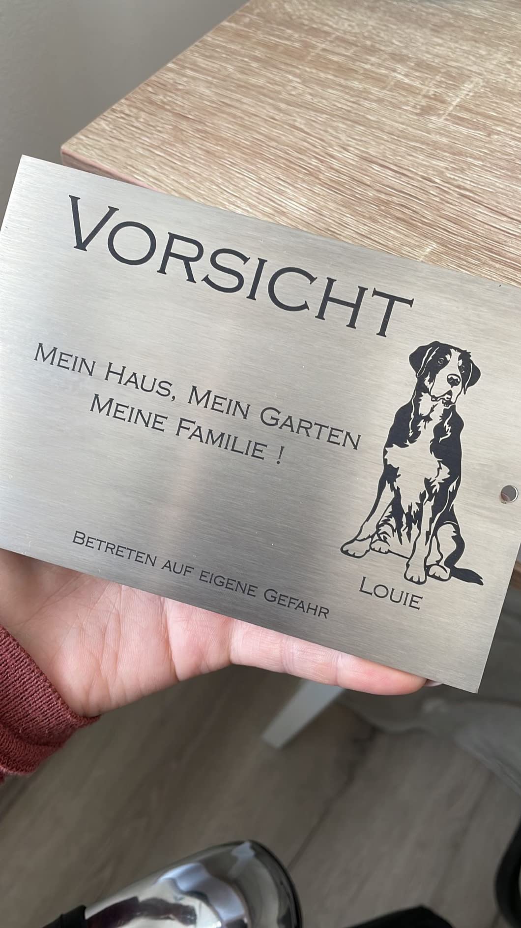 Vorsicht Hund Achtung Hund Hundeschilder Hinweisschilder Edelstahl ...