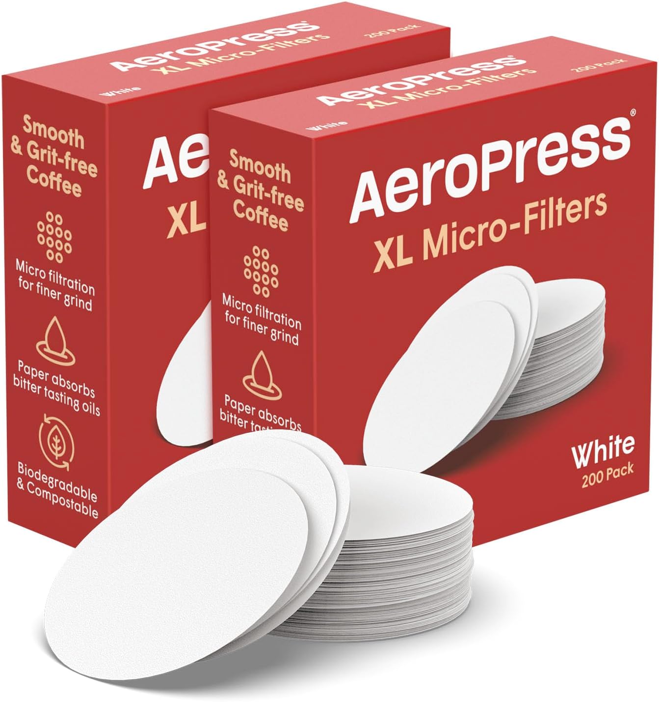 Amazon.com: AeroPress XL Coffee Maker White Paper Micro-Filters ...