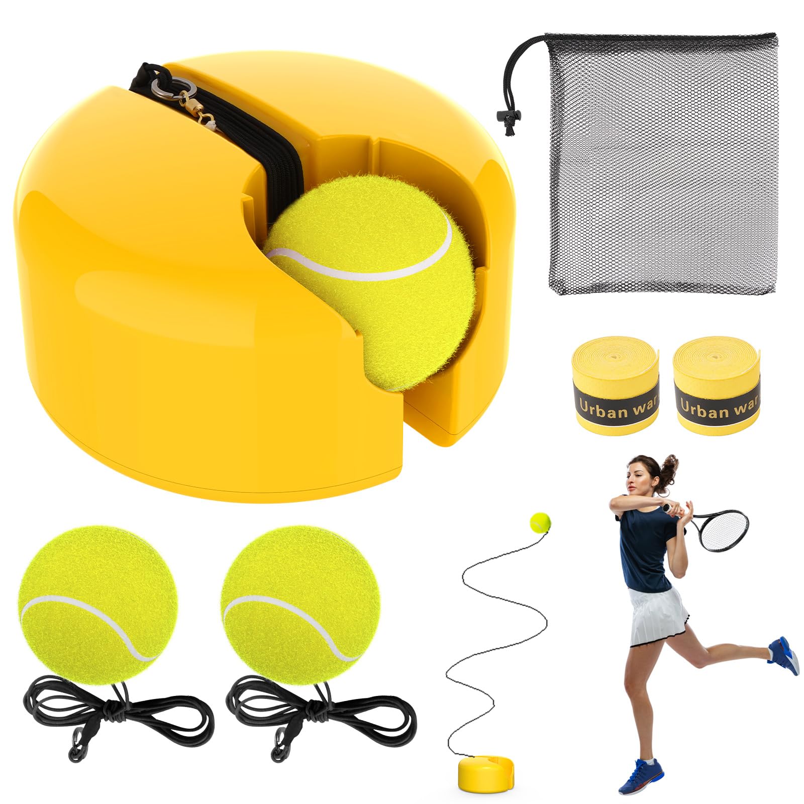 Snapklik.com : Upgraded Telescopic Tennis Trainer Rebounder Set - Solo ...