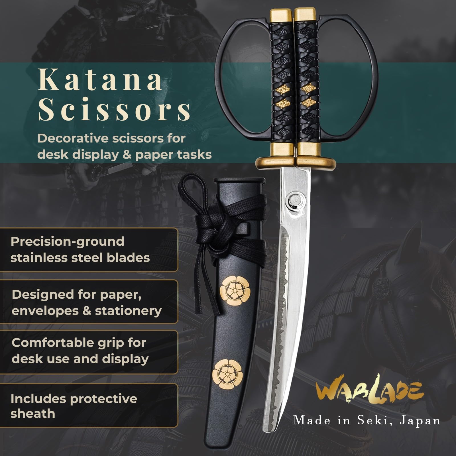 Snapklik.com : Japanese Samurai Scissors Katana Inspired Decorative ...