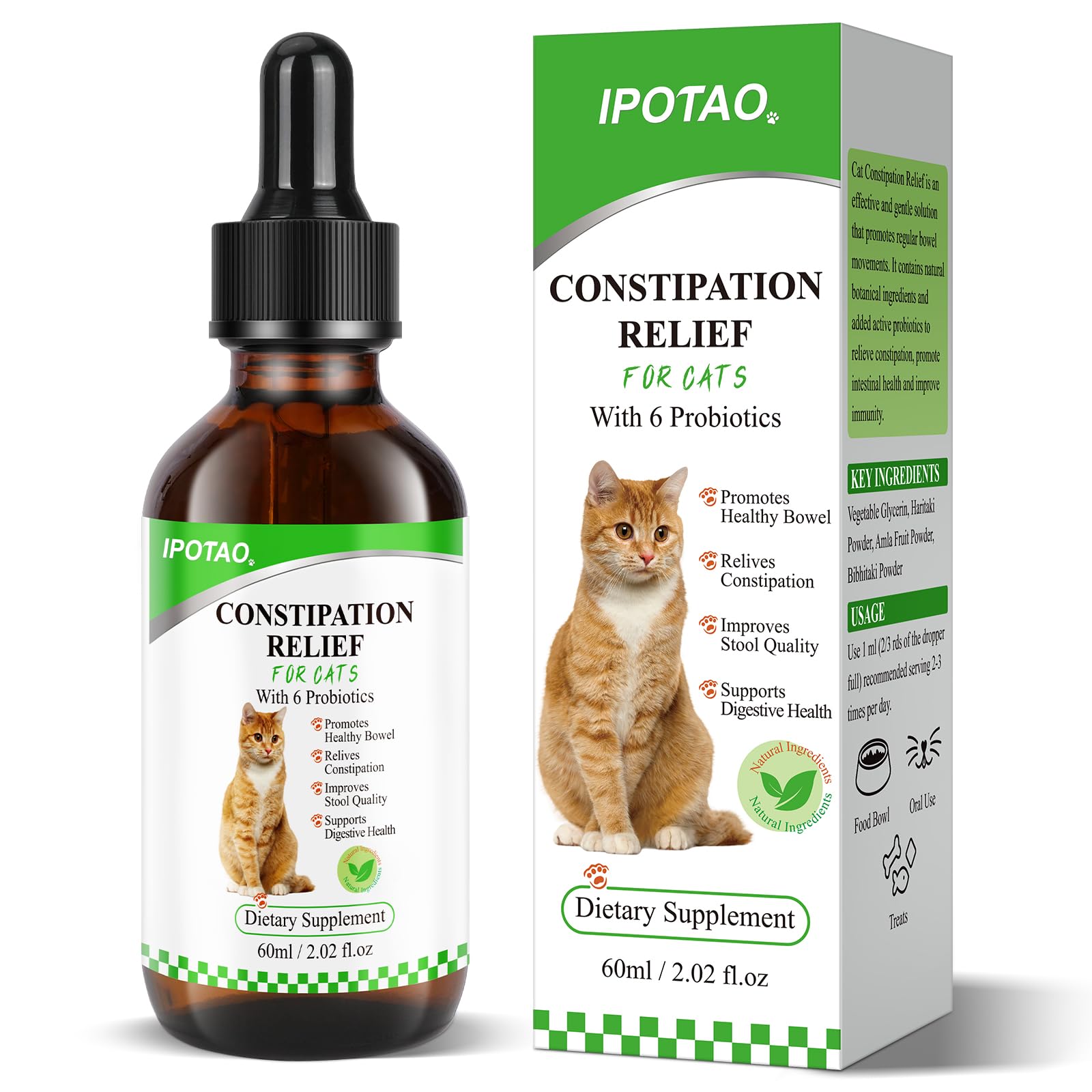 Amazon.com : IPOTAO Cat Constipation Relief, Constipation Relief for ...