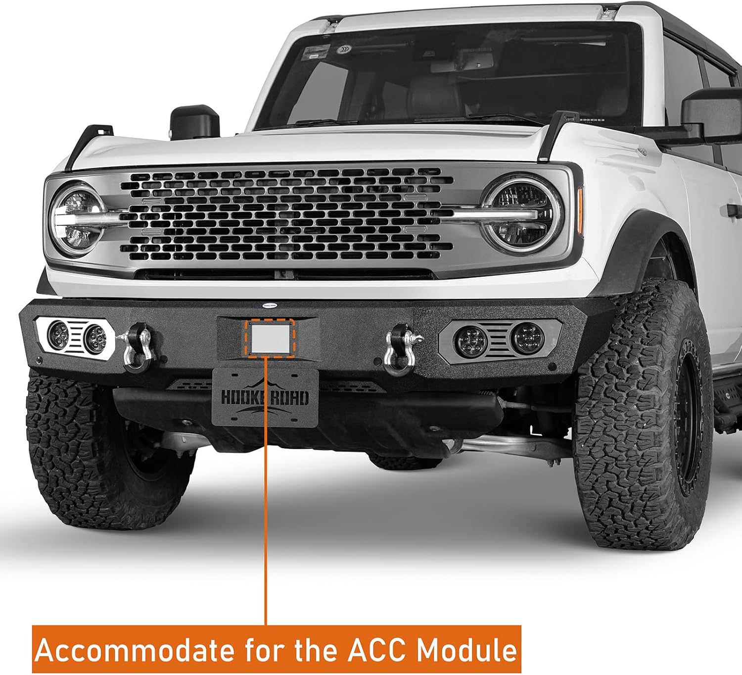 u-Box Bronco – Parachoques delantero de ancho completo con soporte de ...