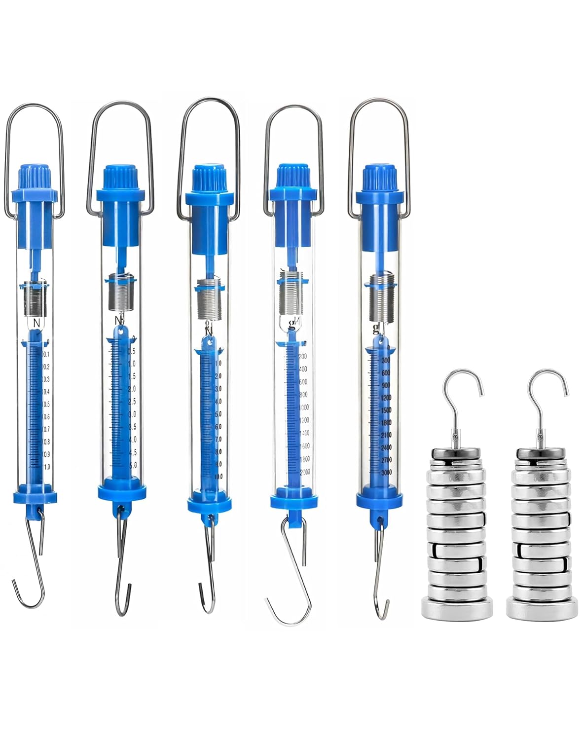 QWORK 2 Pcs 250G Slotted Weight Set, 13 Weights with Hanger + 5 Pcs ...