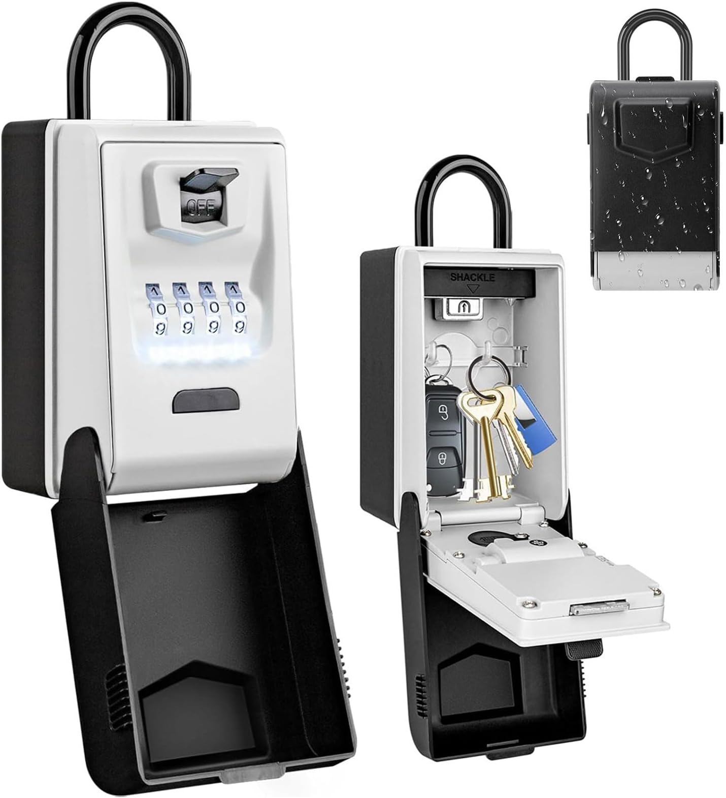Master Lock 5401DAU Wall Mountable, Resettable Key Safe, Black, 5 Key ...
